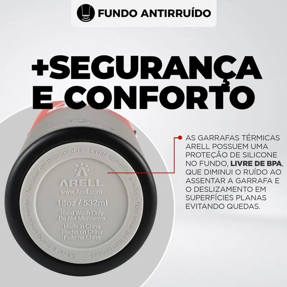 Garrafa Térmica Vácuo Straw Flask Arell 946ml Flamengo Remo - flamengo